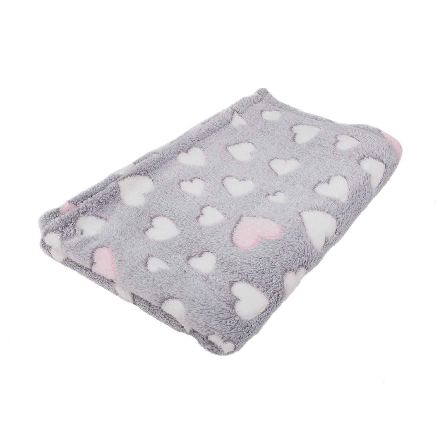 Patura Pentru Caini si Pisici, 100x75cm, inimi roz - eMAG.ro