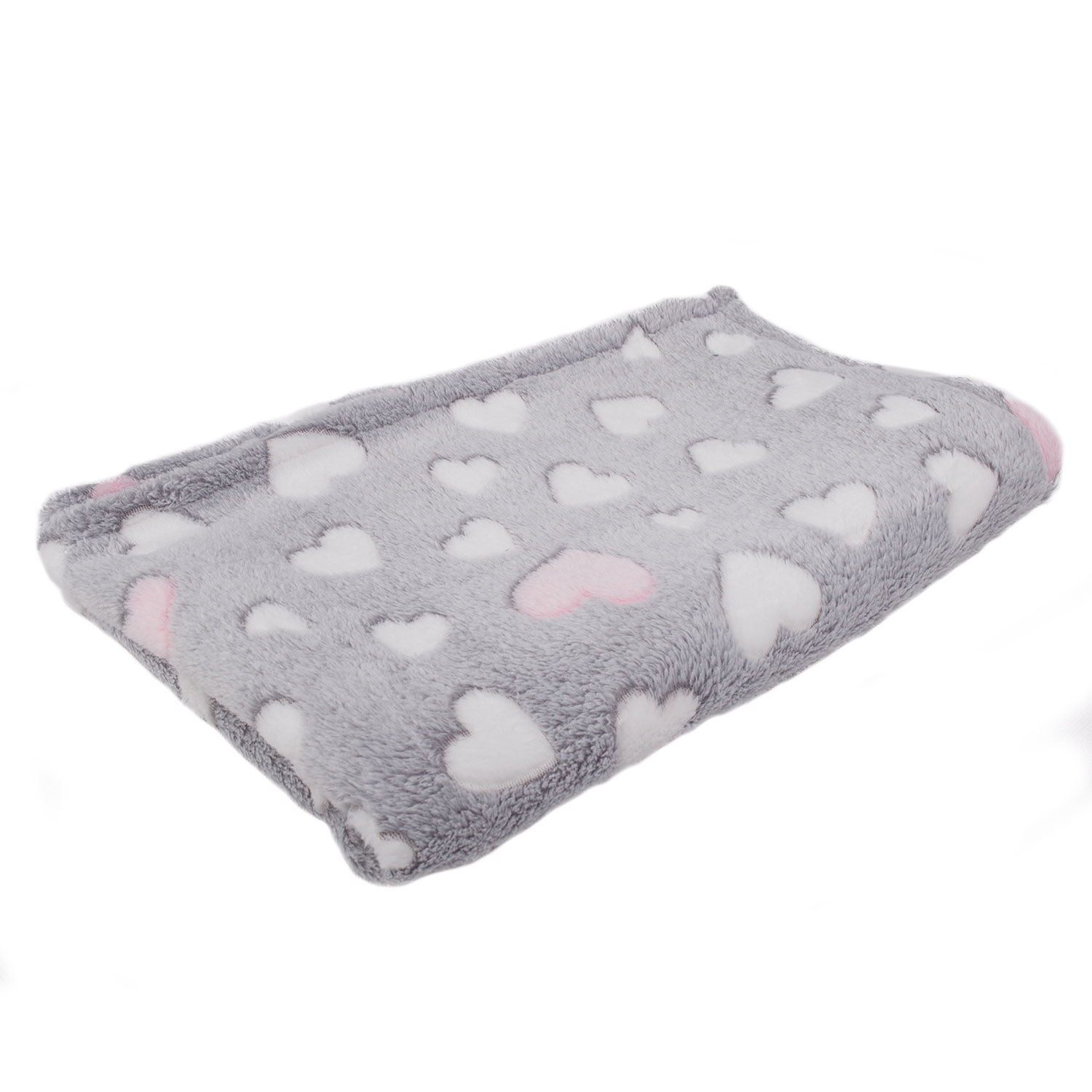 Patura Pentru Caini si Pisici, 100x75cm, inimi roz - eMAG.ro