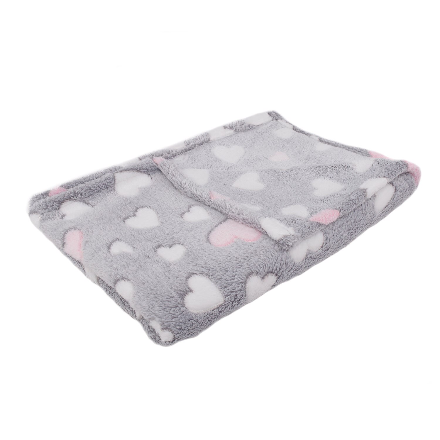 Patura Pentru Caini si Pisici, 100x75cm, inimi roz - eMAG.ro