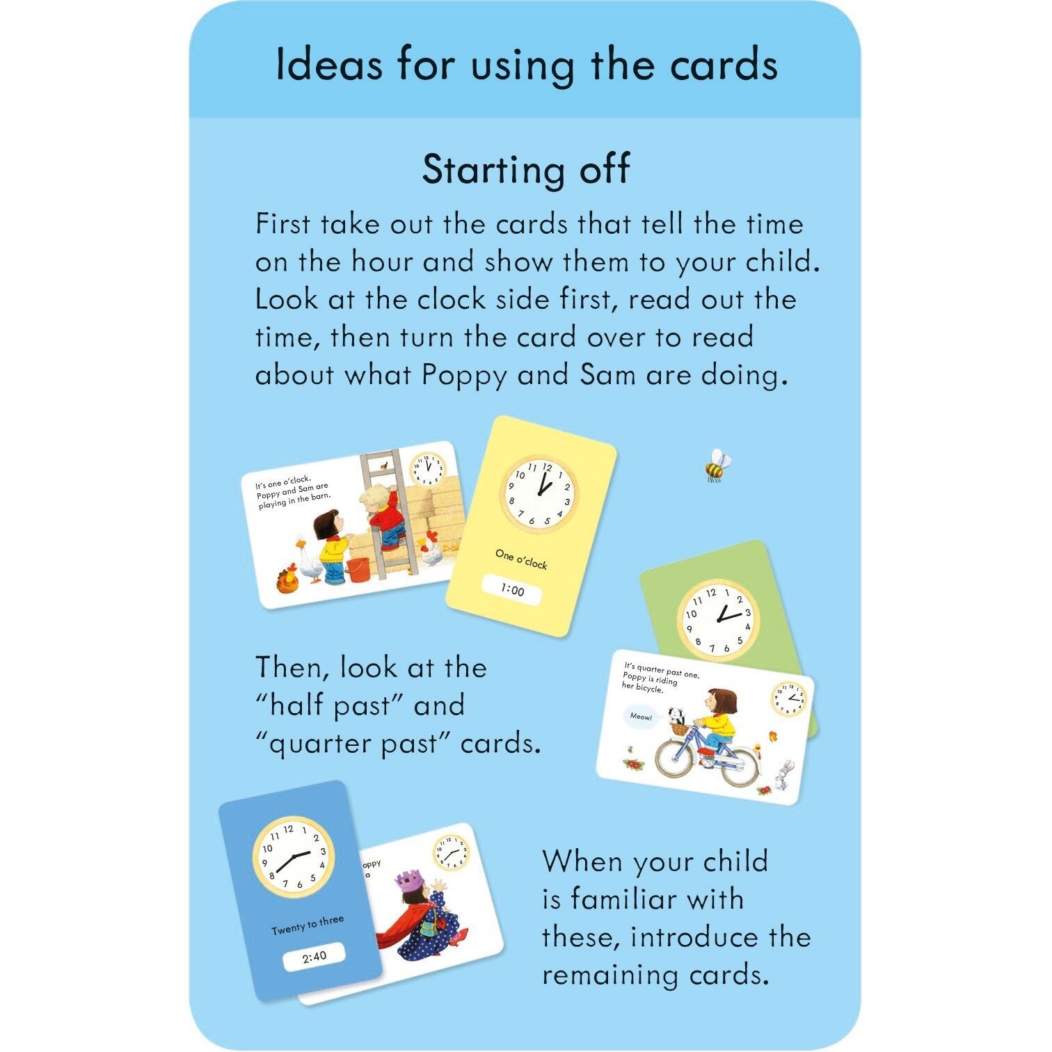 Комплект от 50 карти с дейности, Flashcards на Poppy and Sam's Telling ...