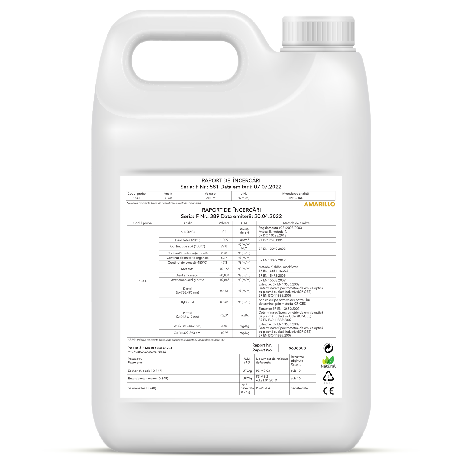 Biostimulator nemicrobian, PFC6, CMC1, pentru porumb si sorg, Amarillo ...