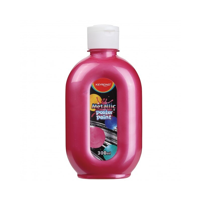 Culori tempera KEYROAD, 300ml, rosu metalizat - eMAG.ro