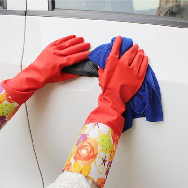 Manusi Menaj lungi, latex gros, marime M, Rosii - eMAG.ro