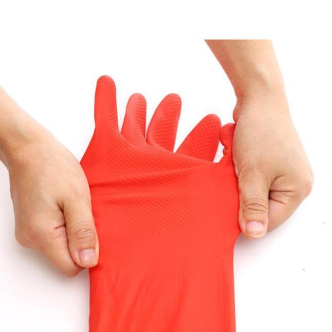 Manusi Menaj lungi, latex gros, marime M, Rosii - eMAG.ro