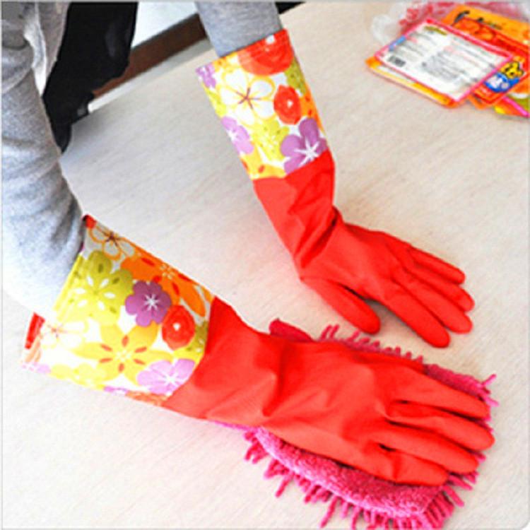 Manusi Menaj lungi, latex gros, marime M, Rosii - eMAG.ro