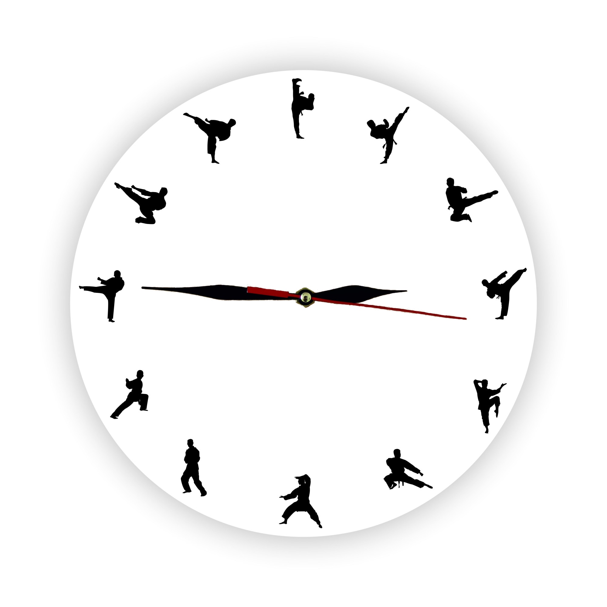 Ceas perete karate, MDF 6mm printat UV, 30 cm - eMAG.ro