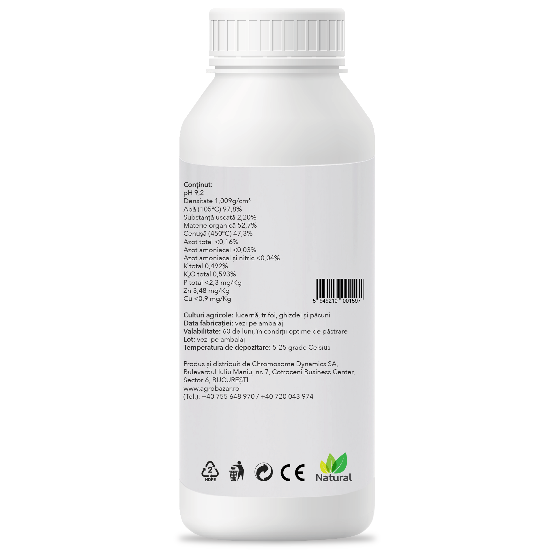 Biostimulator nemicrobian, PFC 6, CMC 1, organic lichid superconcentrat ...