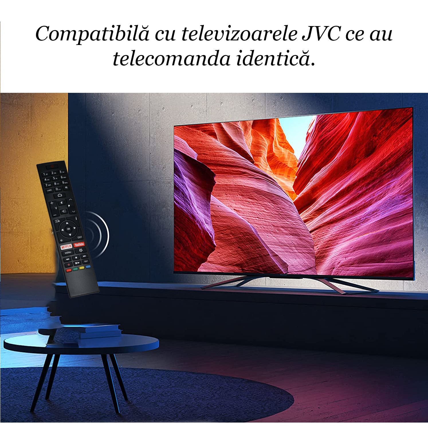 Telecomanda TV Compatibila JVC Smart, RM-C3602, LT-32VAF3000, LT ...