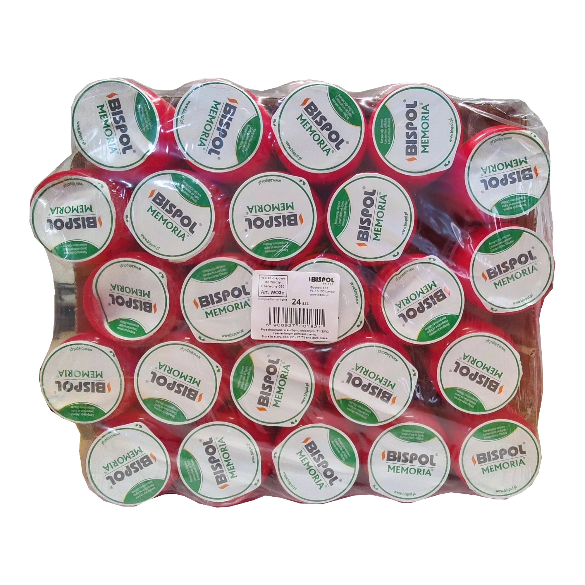 Комплект от 24 части Reserve Memory Candle WO3 червена, 60 часа, Bispol ...