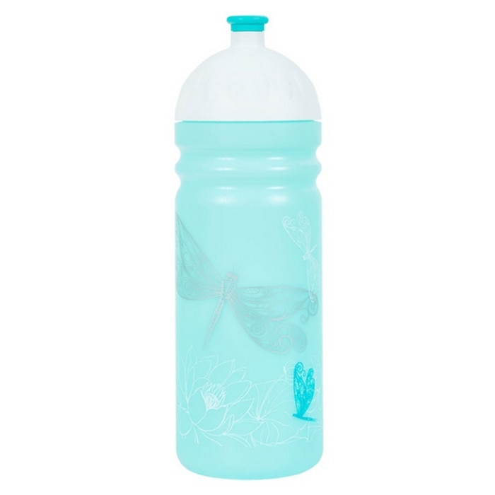 Sticla apa, Zambet, Albastru deschis/alb, 0.7l - eMAG.ro