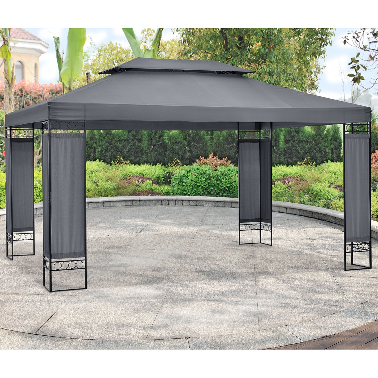 Pavilion impermeabil Capri, cu protectie UV pentru gradina/terasa, otel ...