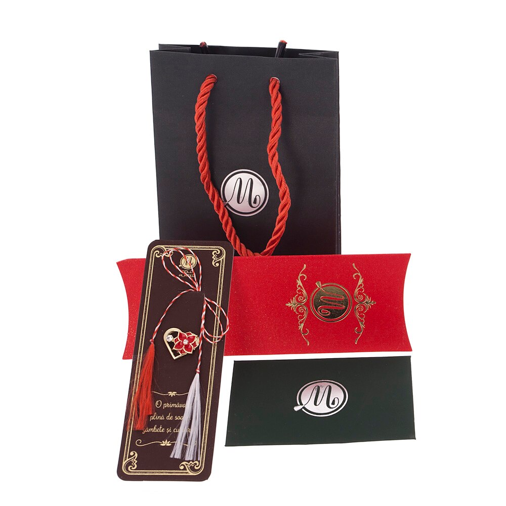 Brosa Gold Plated Shiny Inima cu Floare - eMAG.ro