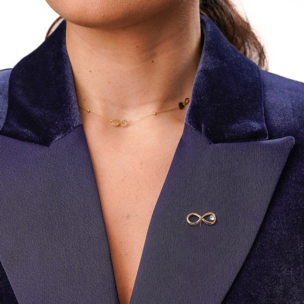 Brosa Gold Plated Shiny Infinit - eMAG.ro