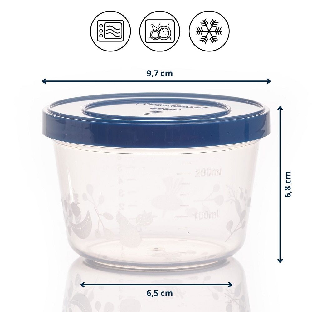 Set 5 recipiente gradate cu capac 250 ml Thermobaby - eMAG.ro