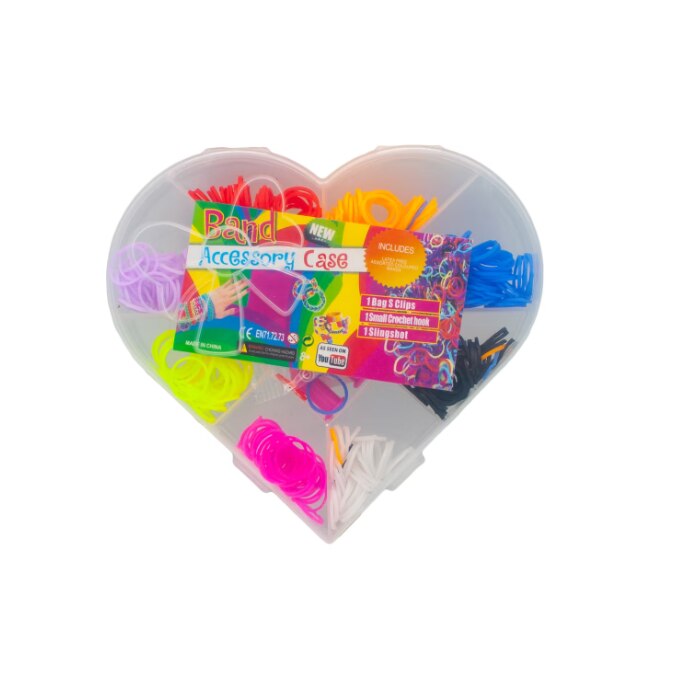 Set creativ forma Inimioara cu accesorii pentru realizarea bratarilor ...