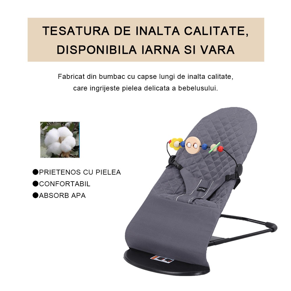 Scaun balansoar pentru bebelusi, Senmase, Ergonomic, Inaltime reglabila ...