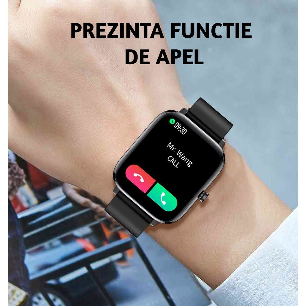 Smartwatch multi-sport, Bluetooth, 1.83”, monitorizare ritm cardiac si ...