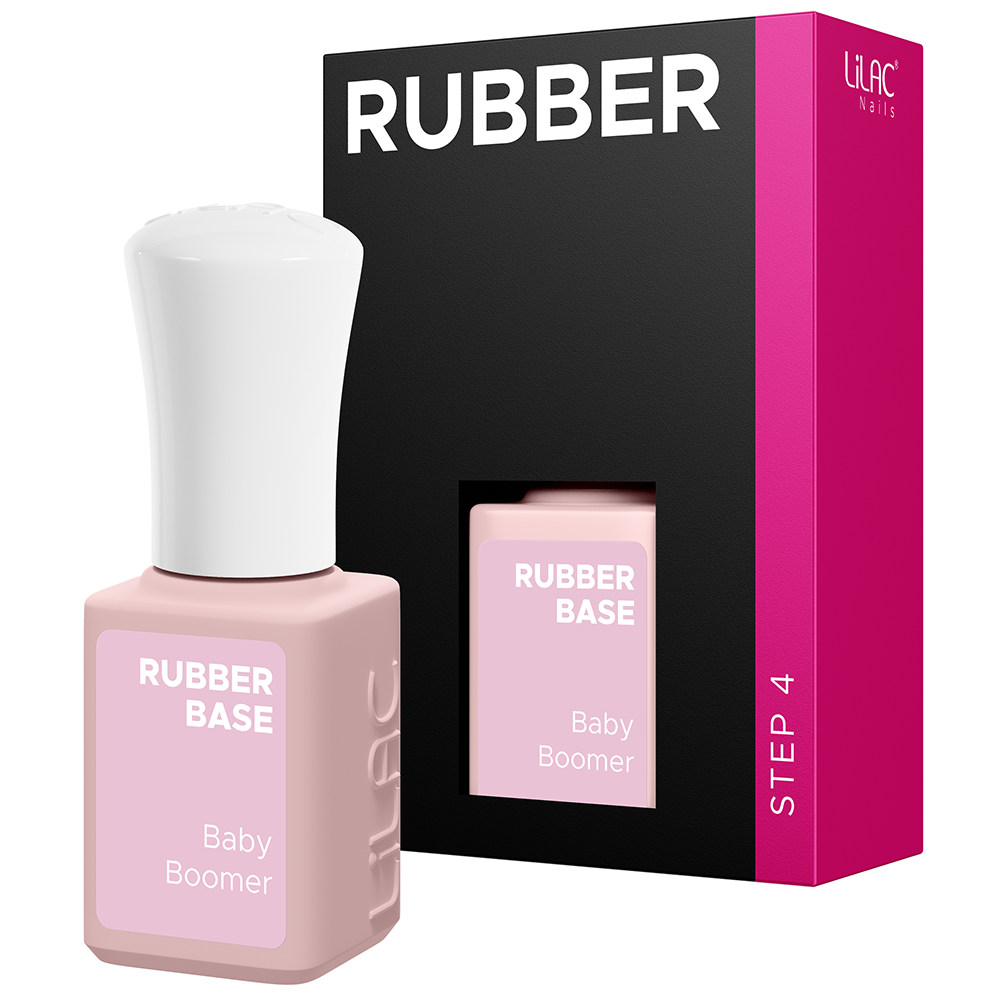 Oja semipermanenta Lilac Rubber Base, Baby Boomer, 6 g - eMAG.ro