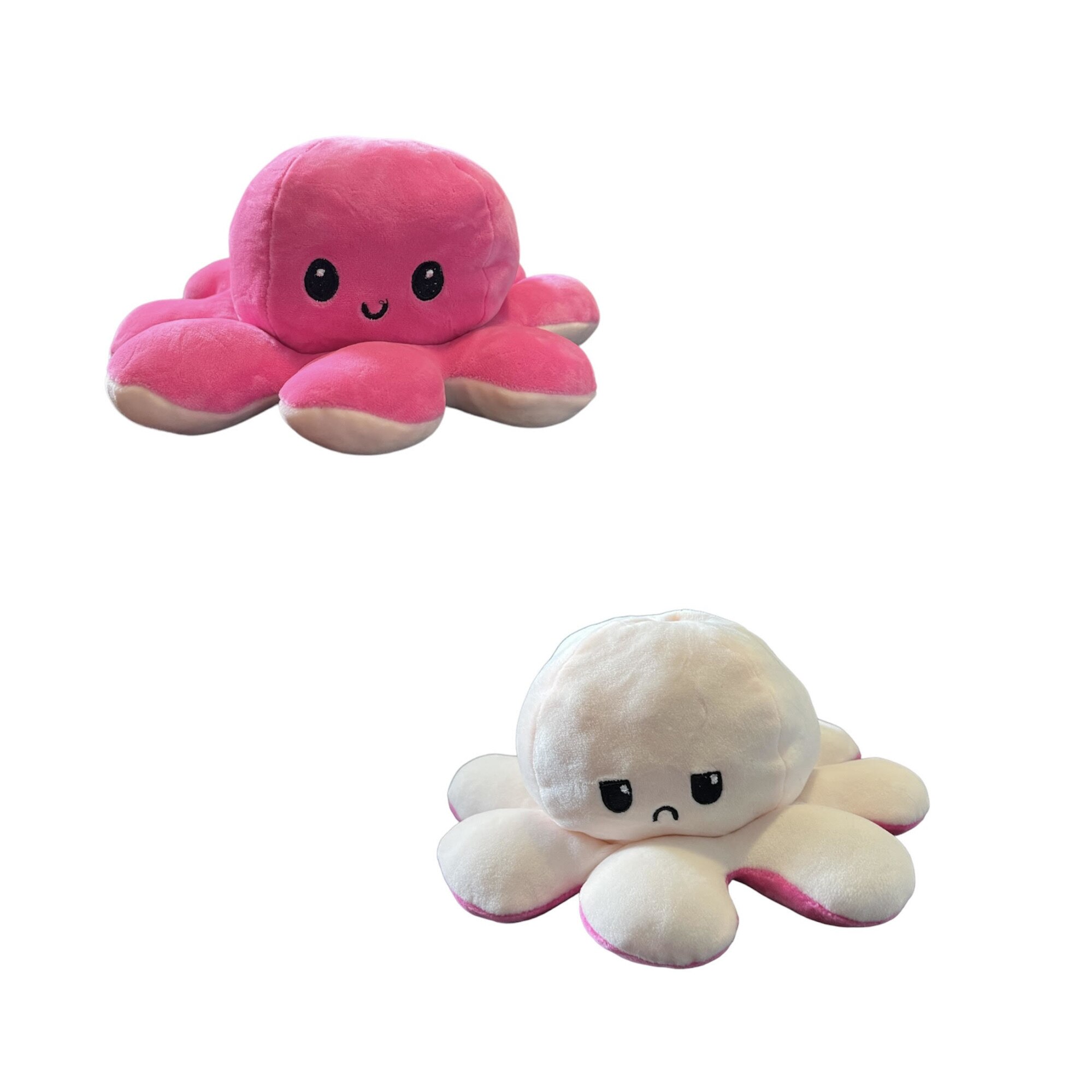 Plüss bipoláris megfordítható polip boldog és szomorú arccal, Flippy ...