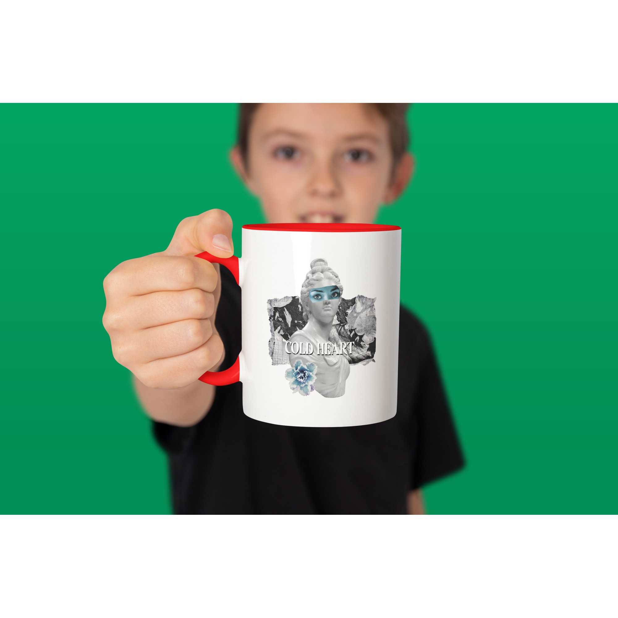 Hideg szív személyre szabott bögre, összetételű, 330 ml, piros ...