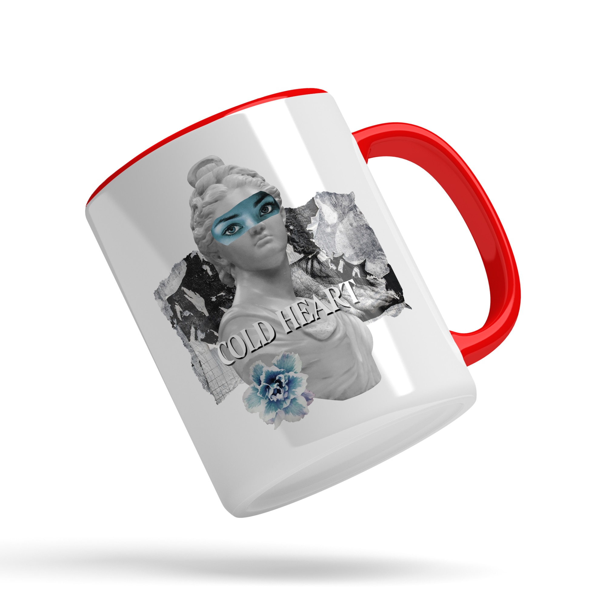 Hideg szív személyre szabott bögre, összetételű, 330 ml, piros ...