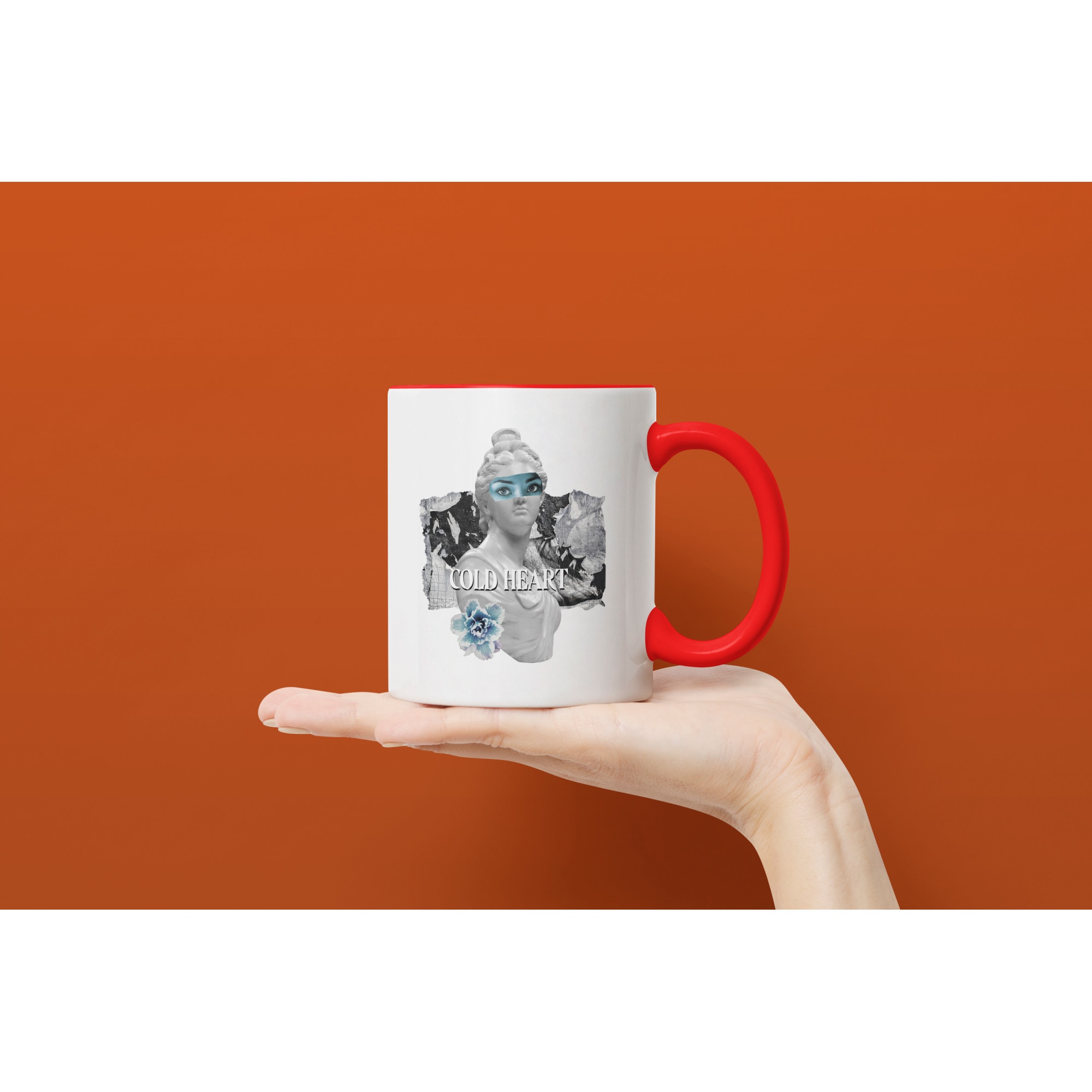 Hideg szív személyre szabott bögre, összetételű, 330 ml, piros ...