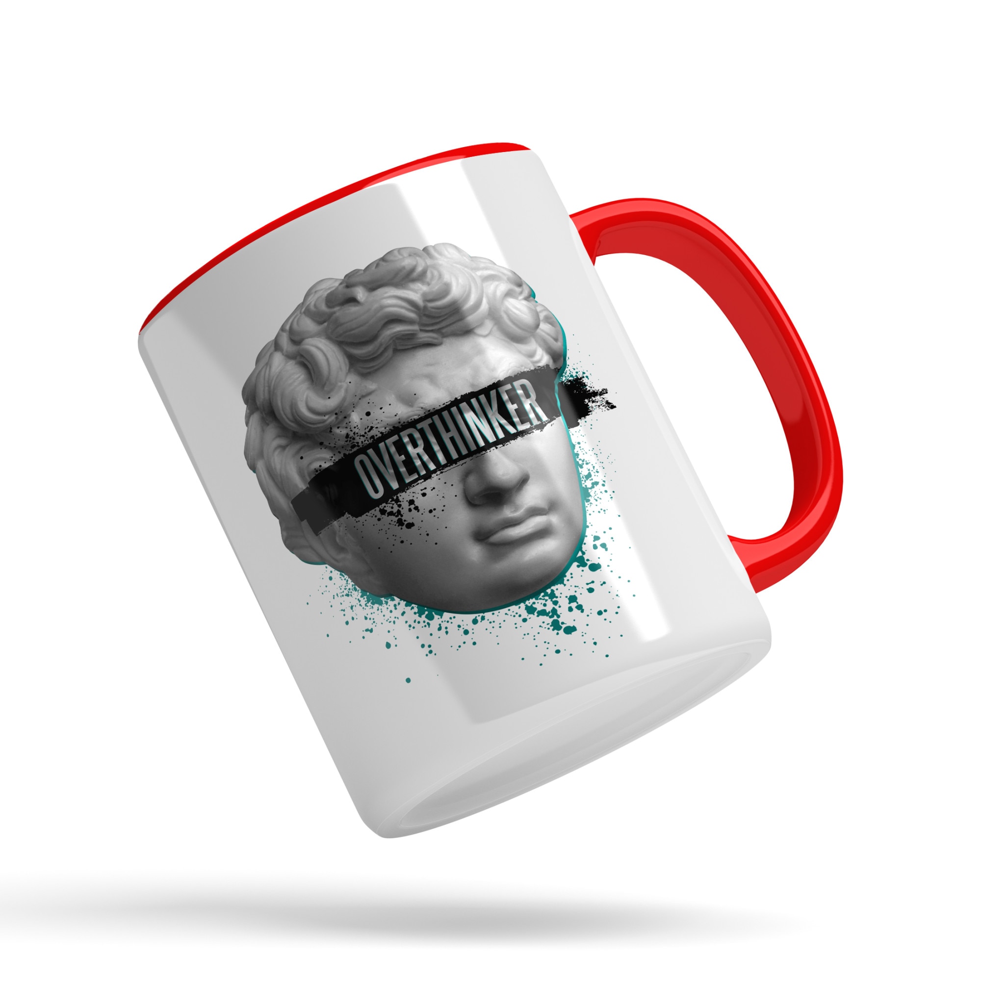 Cana Personalizata Statue Greceasca Overthinker, 330 ml, Cu Manerul ...