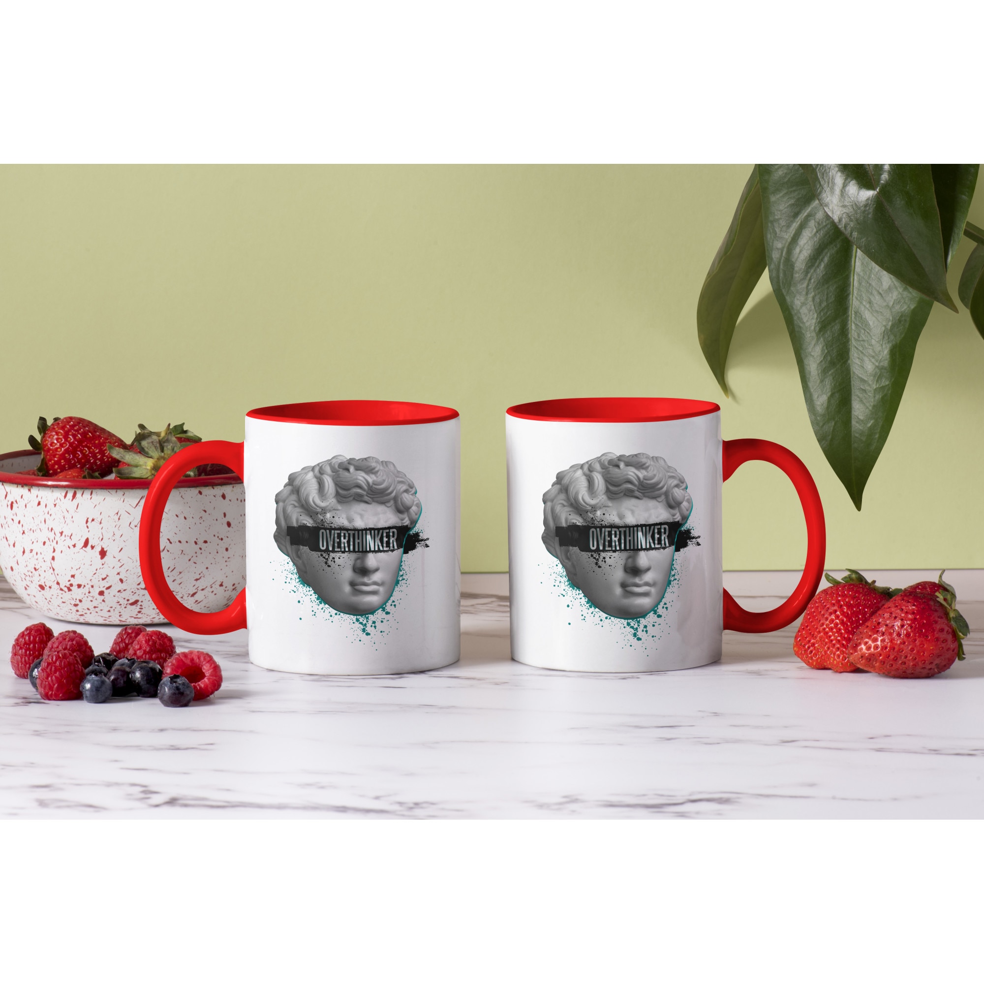 Cana Personalizata Statue Greceasca Overthinker, 330 ml, Cu Manerul ...