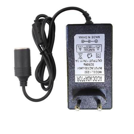 Átalakító Adapter, 230V->12V hálózati átalakító szivargyújtó adapter ...