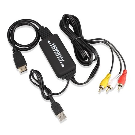 HDMI->3RCA átalakító adapter, 1,6 méter, 1080P Full HD, HDMI ről 3RCA ...