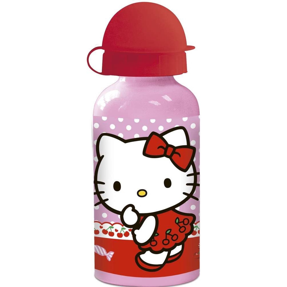 Sticla de apa pentru copii, Aluminiu, Hello Kitty, 400 ml, Multicolor ...