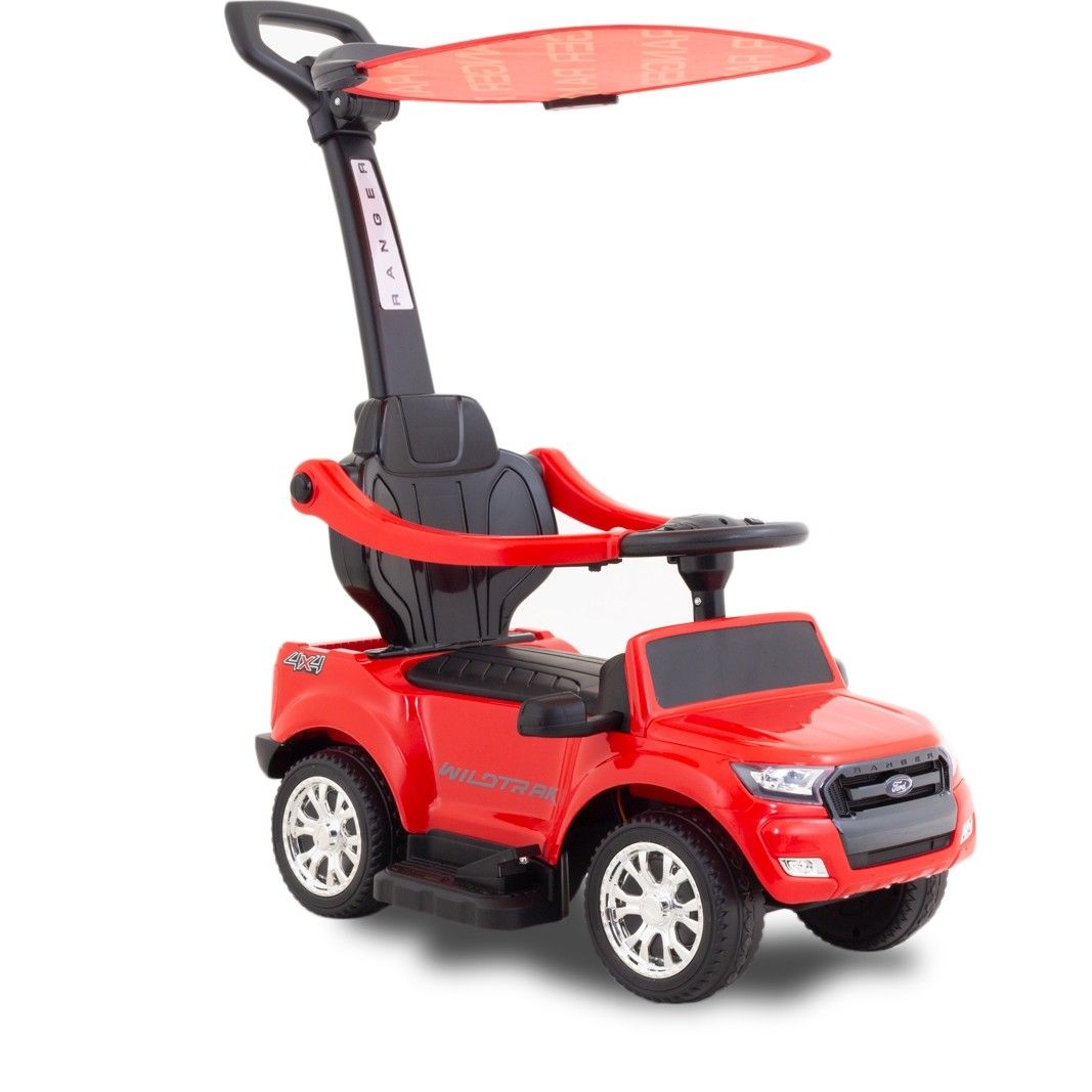 Masina pentru copii Ranger cu umbrela, Ford, Plastic, Rosu - eMAG.ro