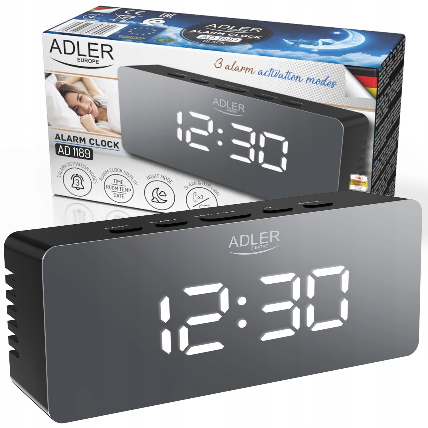 Ceas desteptator Adler AD 1189B - eMAG.ro