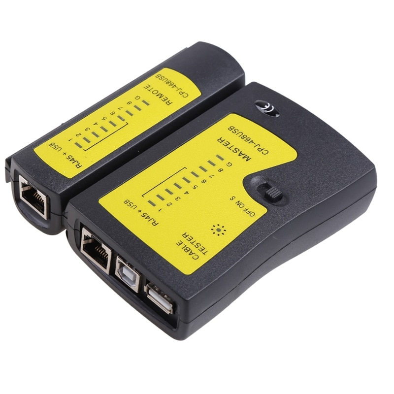 Tester cablu de retea RJ45 si USB, baterie 9V inclusa - eMAG.ro