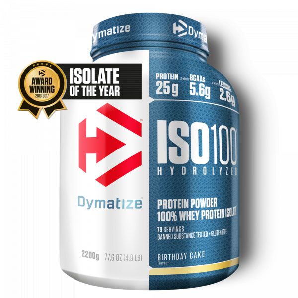 Proteina Dymatize Iso 100 Hydrolyzed Birthday cake 2264g - eMAG.ro