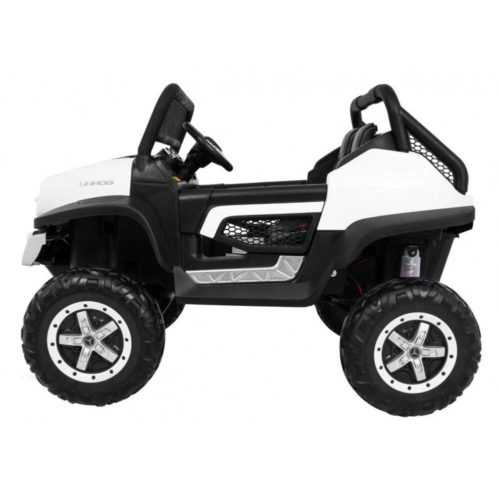 Masina Electrica Pentru Copii Unimog mini, Mercedes, Plastic, Alb - eMAG.ro