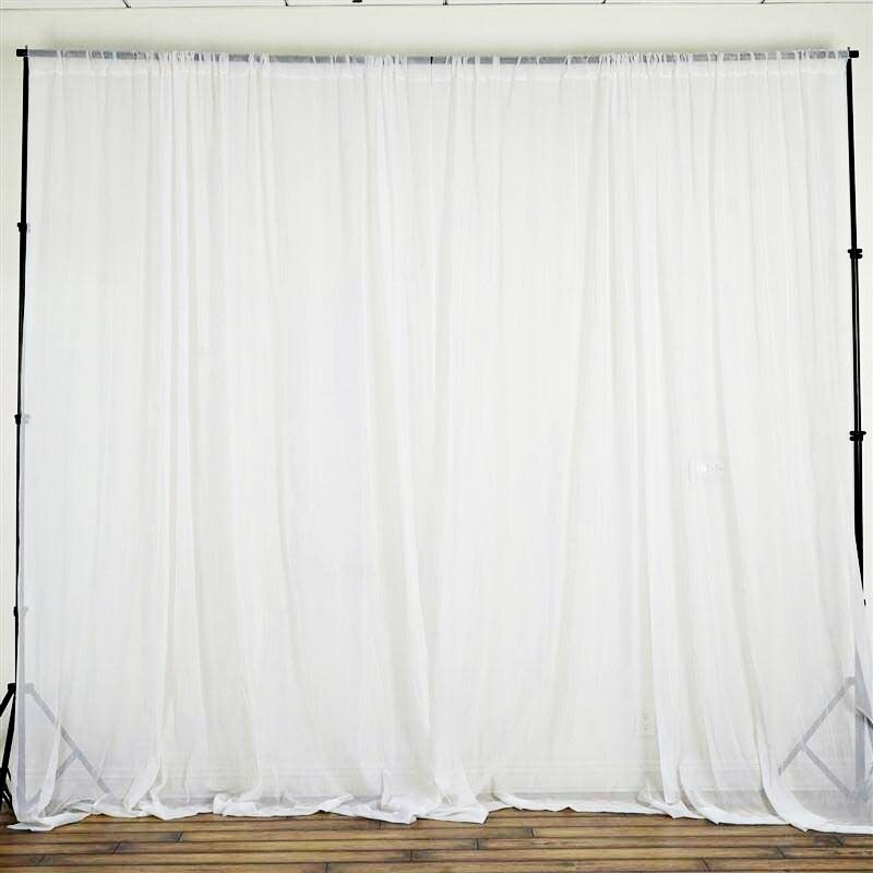 Set 2 panouri fundal foto eveniment 200x300cm, tull alb - eMAG.ro