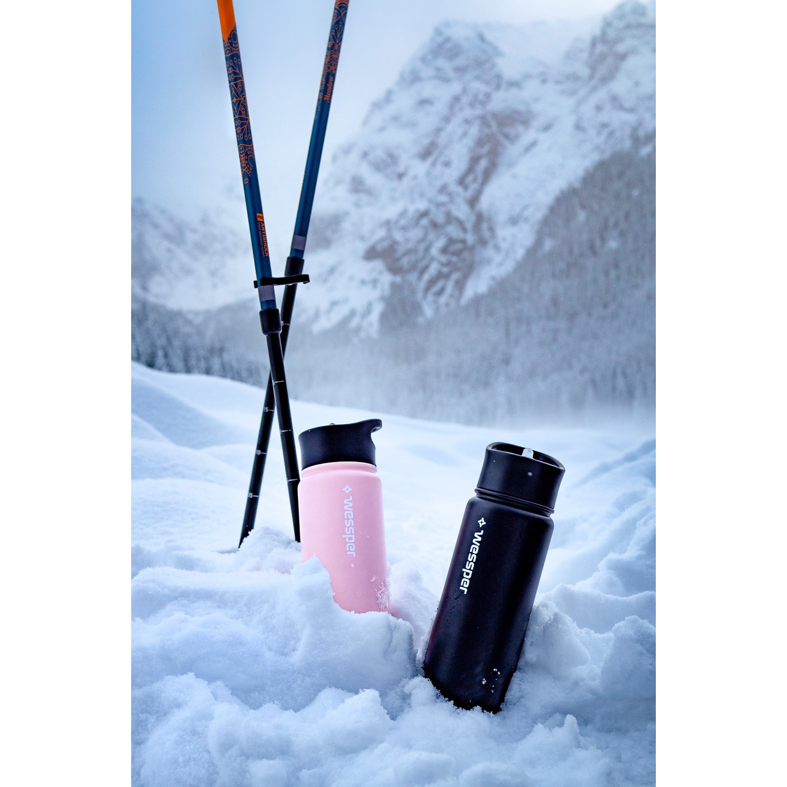 Sticla Termos din inox, Wessper ActiveMax Steeline, 1000ml, Negru - eMAG.ro