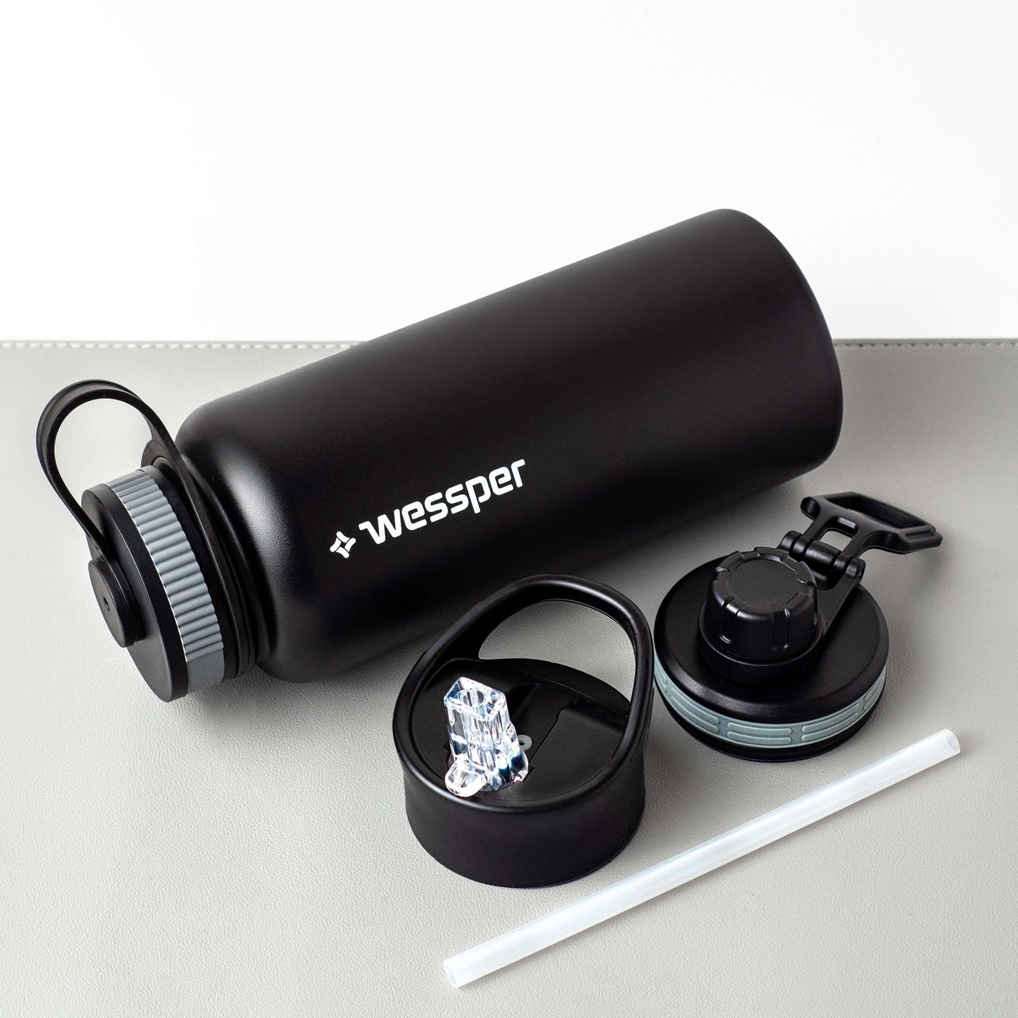 Sticla Termos din inox, Wessper ActiveMax Steeline, 1000ml, Negru - eMAG.ro