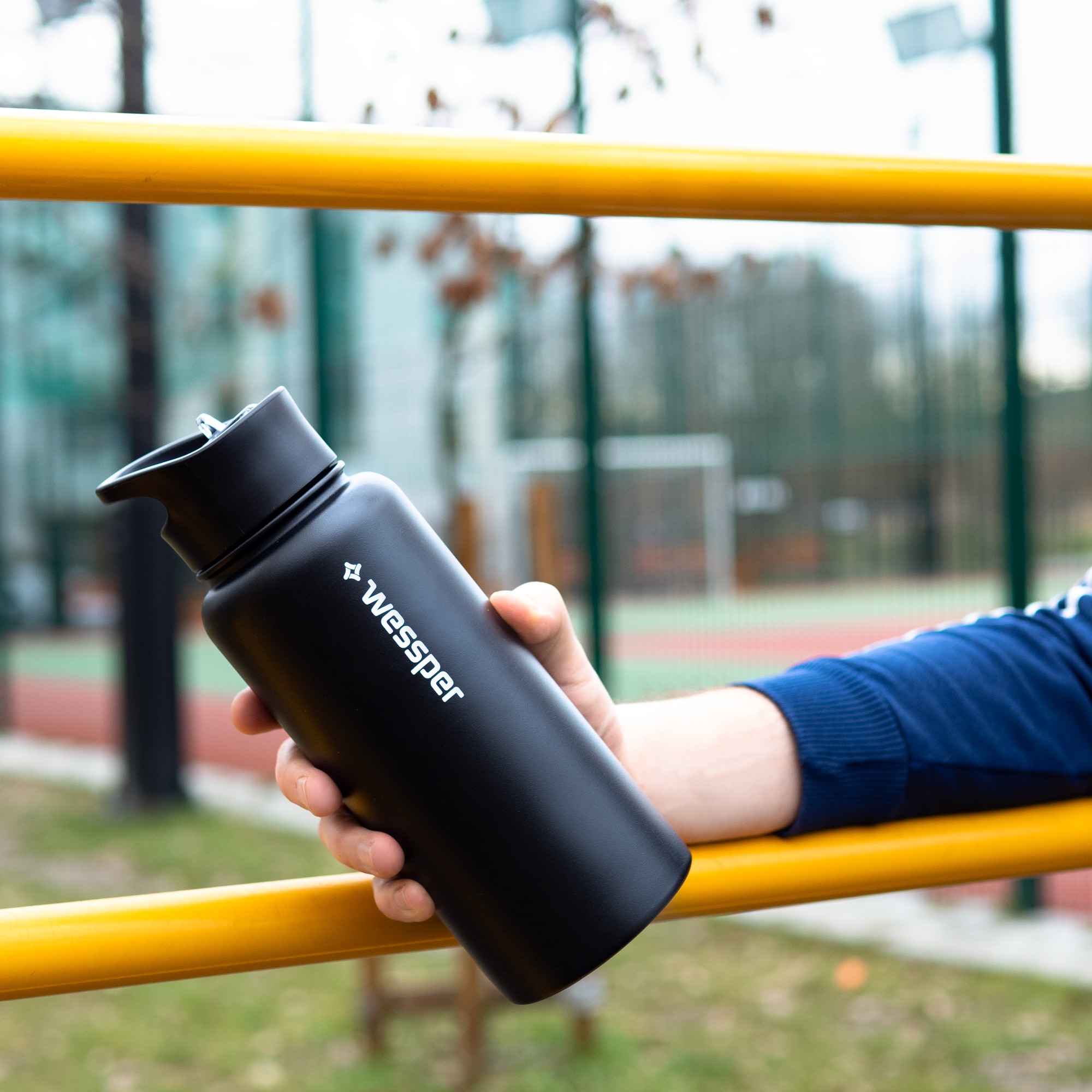 Sticla Termos din inox, Wessper ActiveMax Steeline, 1000ml, Negru - eMAG.ro