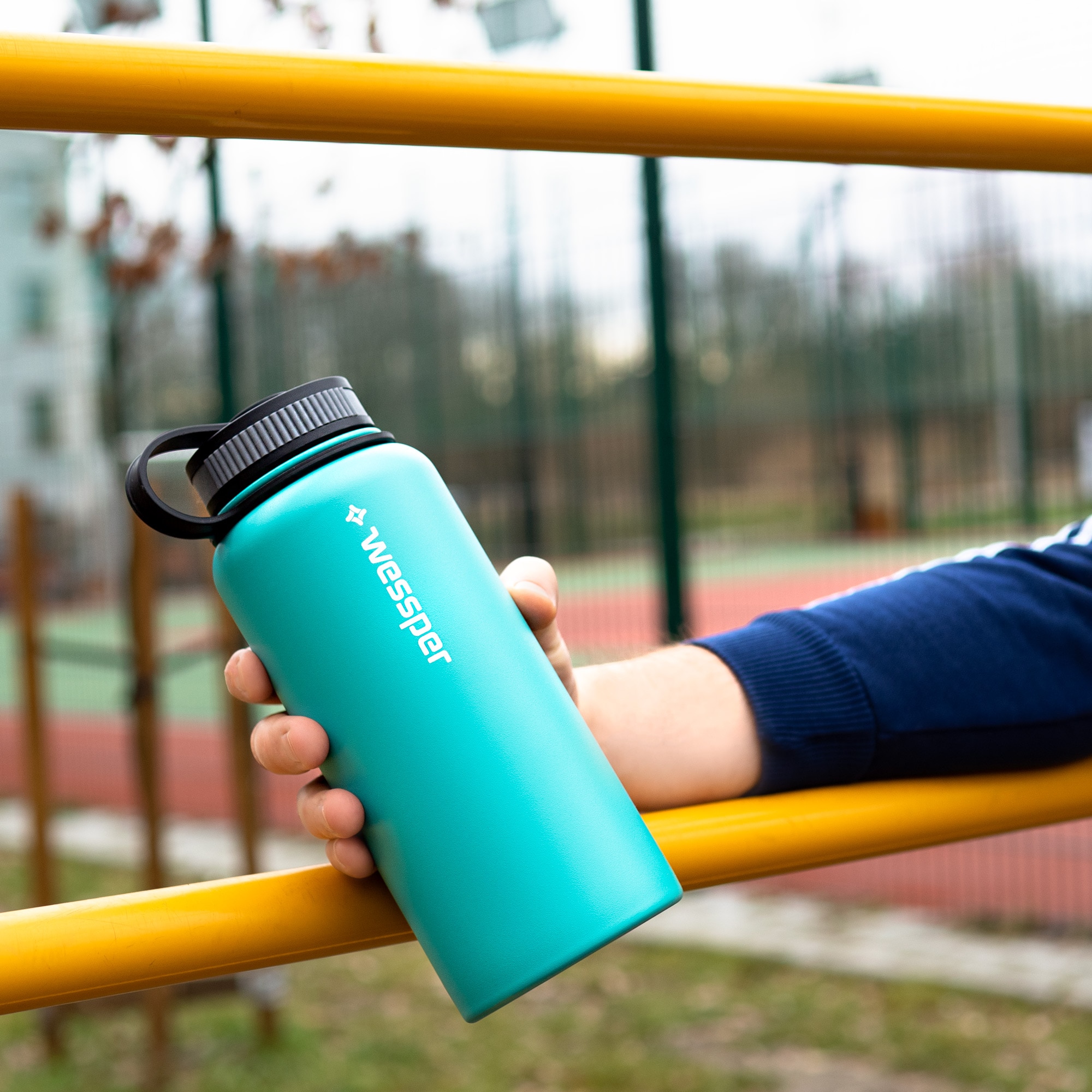 Sticla Termos din inox, Wessper ActiveMax Steeline, 700ml, Sea - eMAG.ro