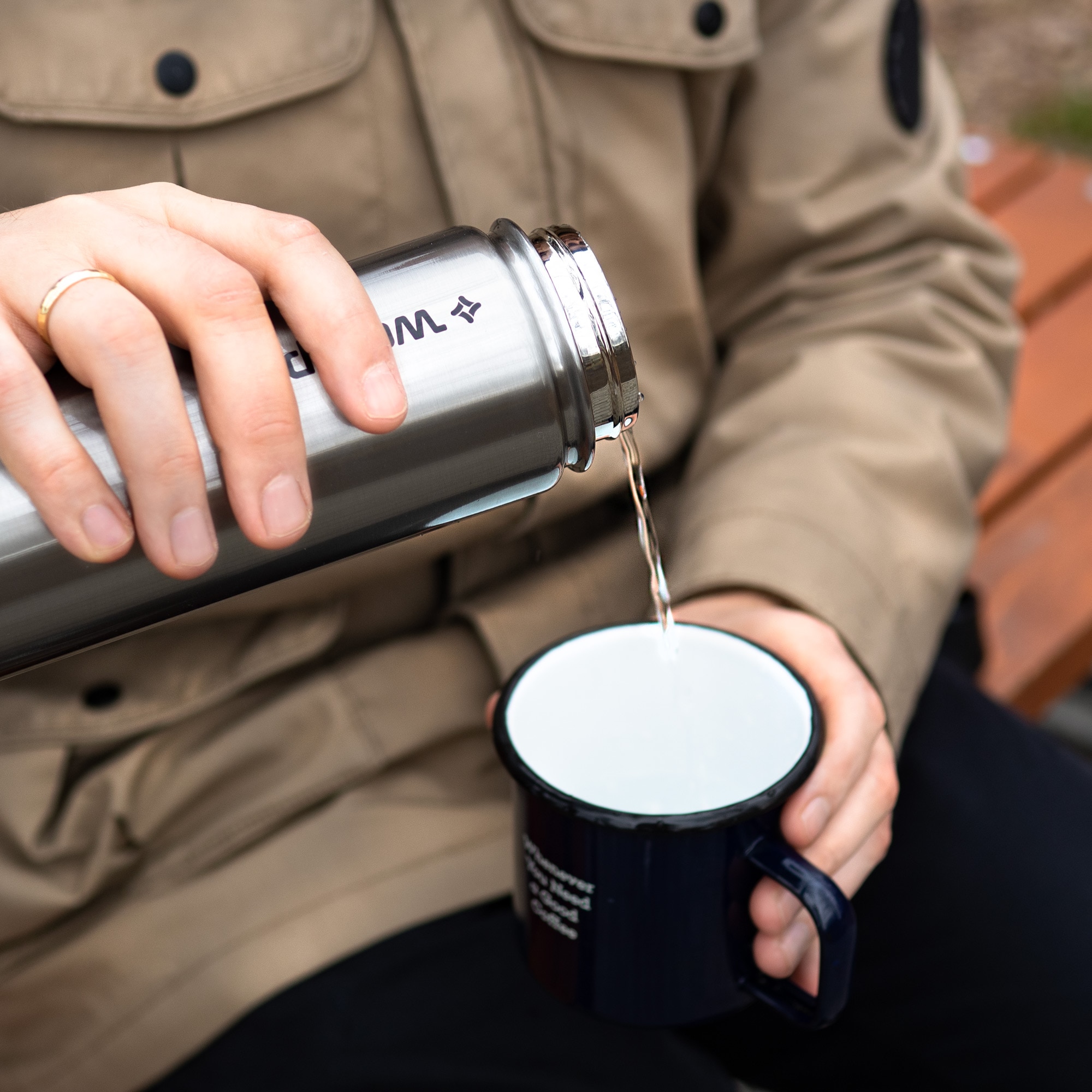 Sticla Termos din inox, Wessper ActiveMax Steeline, 700ml, Argintiu ...