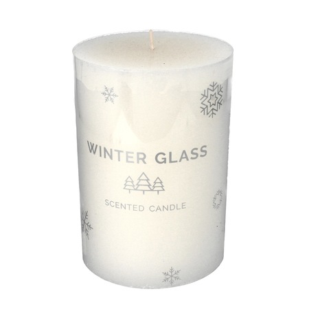 Ароматна свещ Winter Glass, 13x9 см, бяла - eMAG.bg