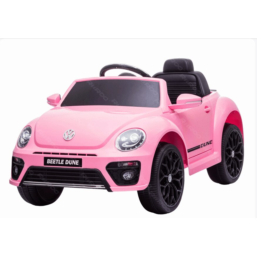 Masina electrica pentru copii Beetle, Volkswagen, Plastic, Roz - eMAG.ro