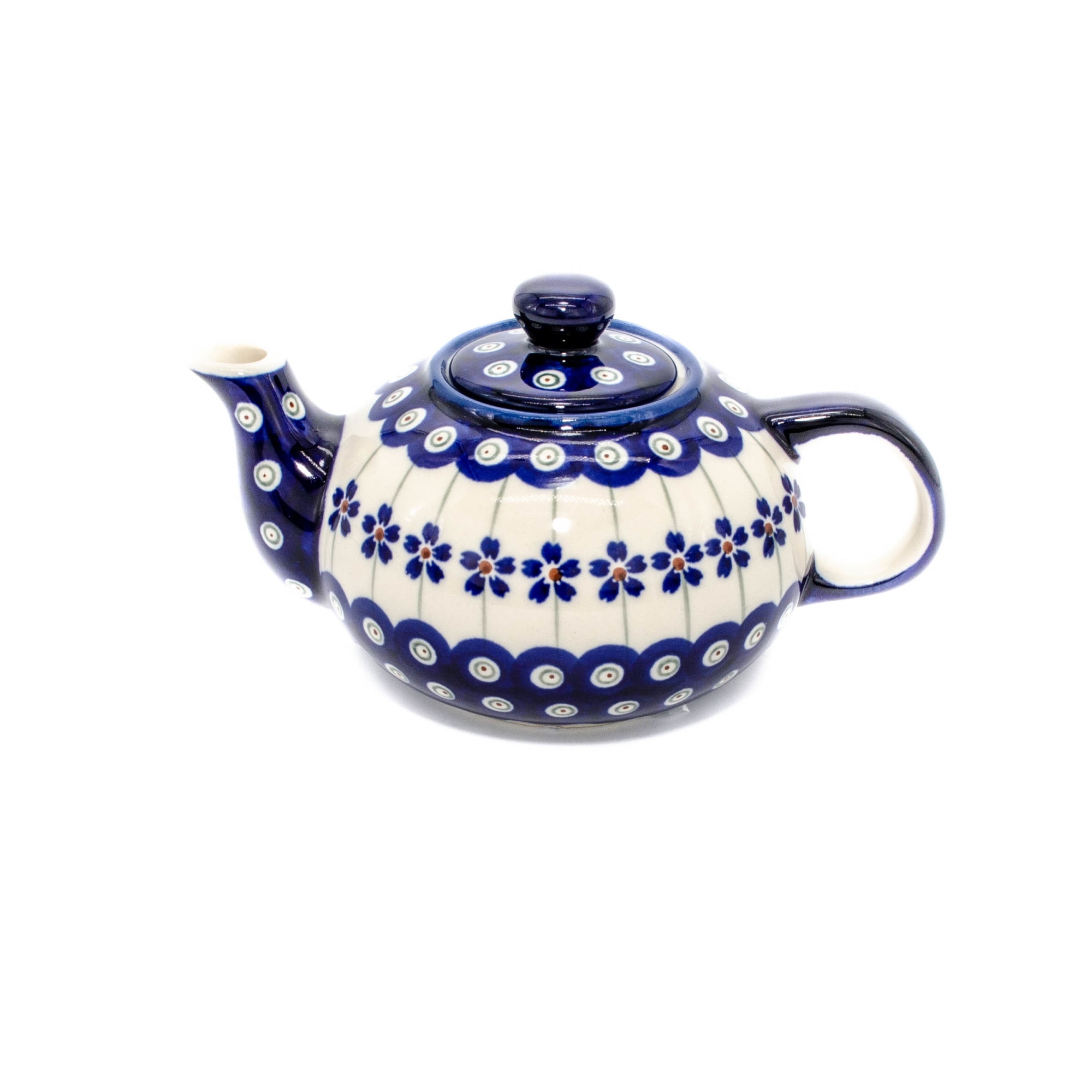 Ceainic Floral Peacock, ceramica smaltuita, pictat manual, 420 ml - eMAG.ro