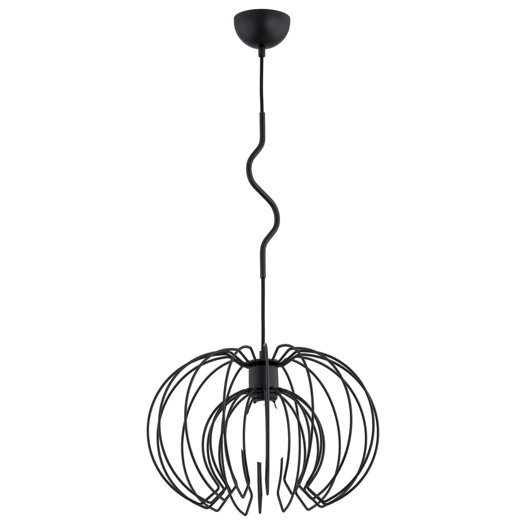 Pendul de iluminat, Alfa, Metal, Soclu E27, Negru - eMAG.ro