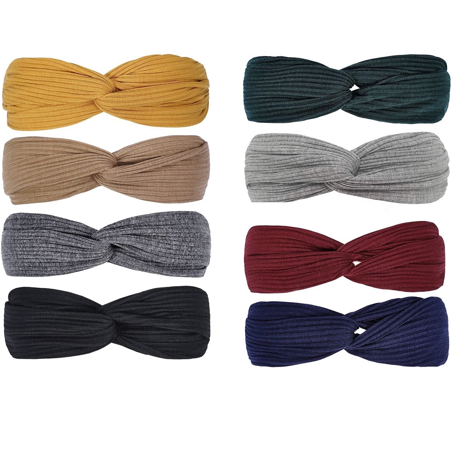 Set 8 bentite de par, SANSAME, Textil, Multicolor - eMAG.ro