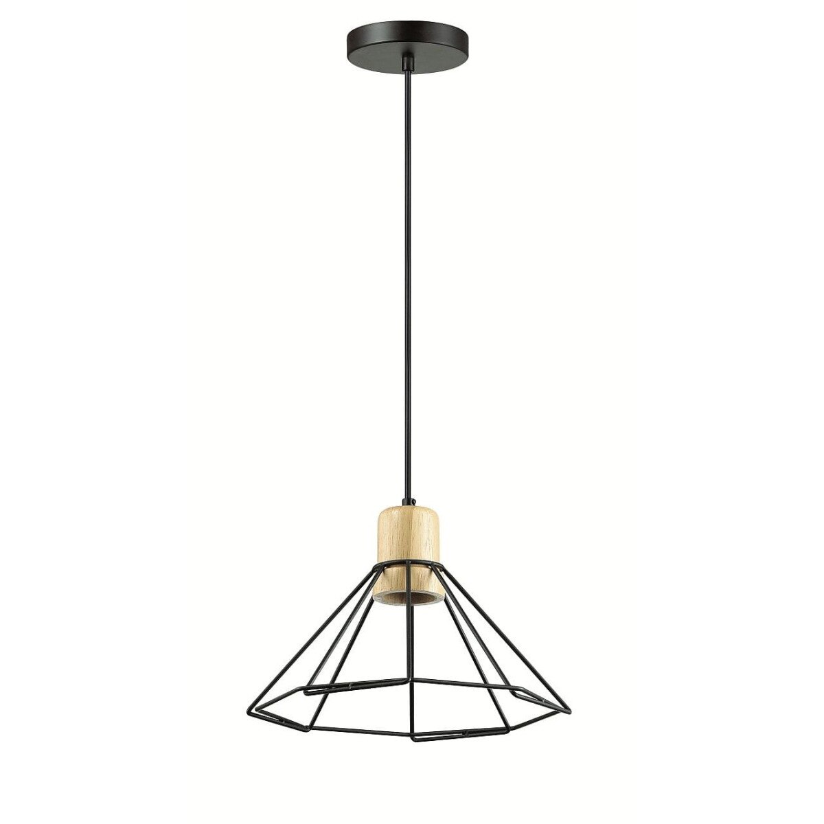 Pendul de iluminat, Auhilon, Metal, Soclu E27, Negru - eMAG.ro