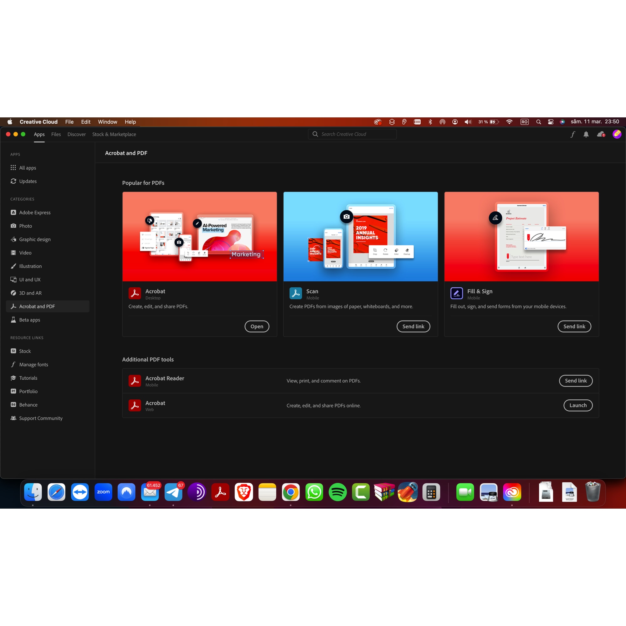 Adobe Acrobat Pro DC 2023, Subscriptie Comerciala 1 An, Upgrade Windows ...