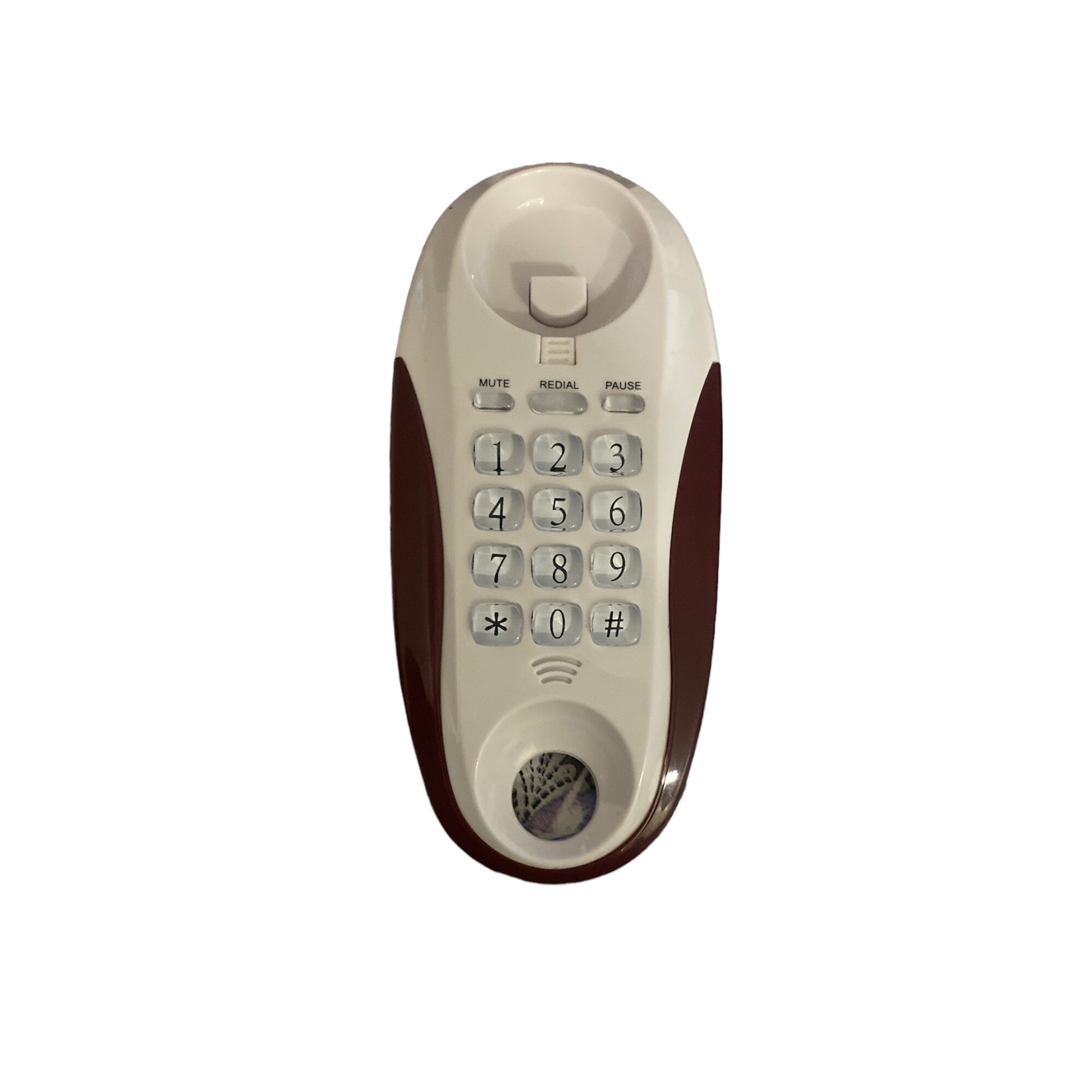 Telefon FIX cu Fir, Montare Perete sau Birou, ABS, Visiniu - eMAG.ro